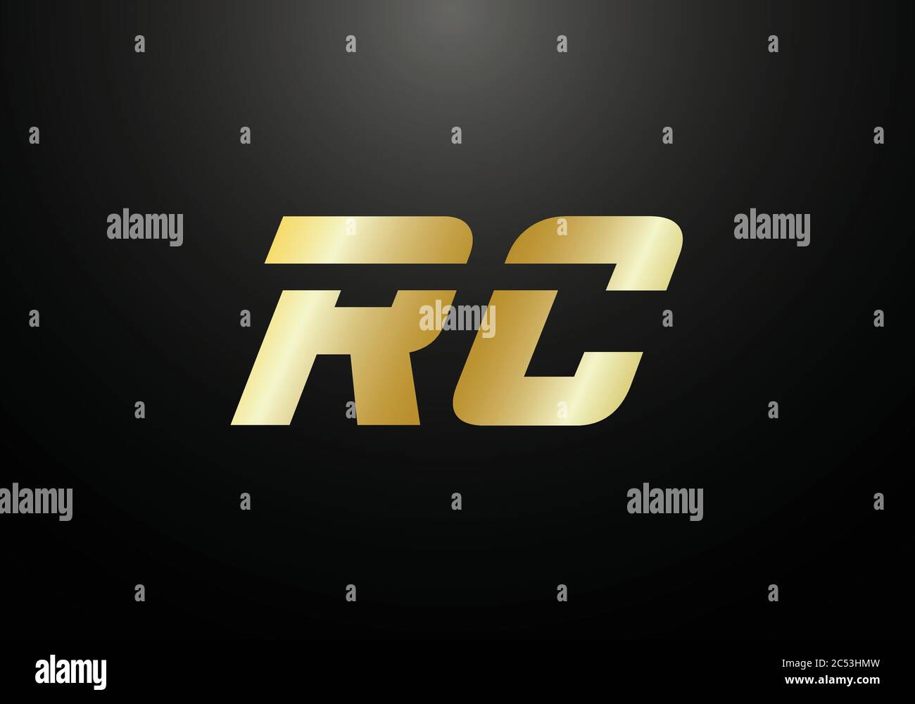 Initial Monogram Letter R C Logo Design Vector Template. R C Letter ...