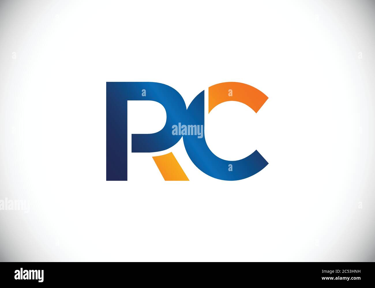 Initial Monogram Letter R C Logo Design Vector Template. R C Letter ...