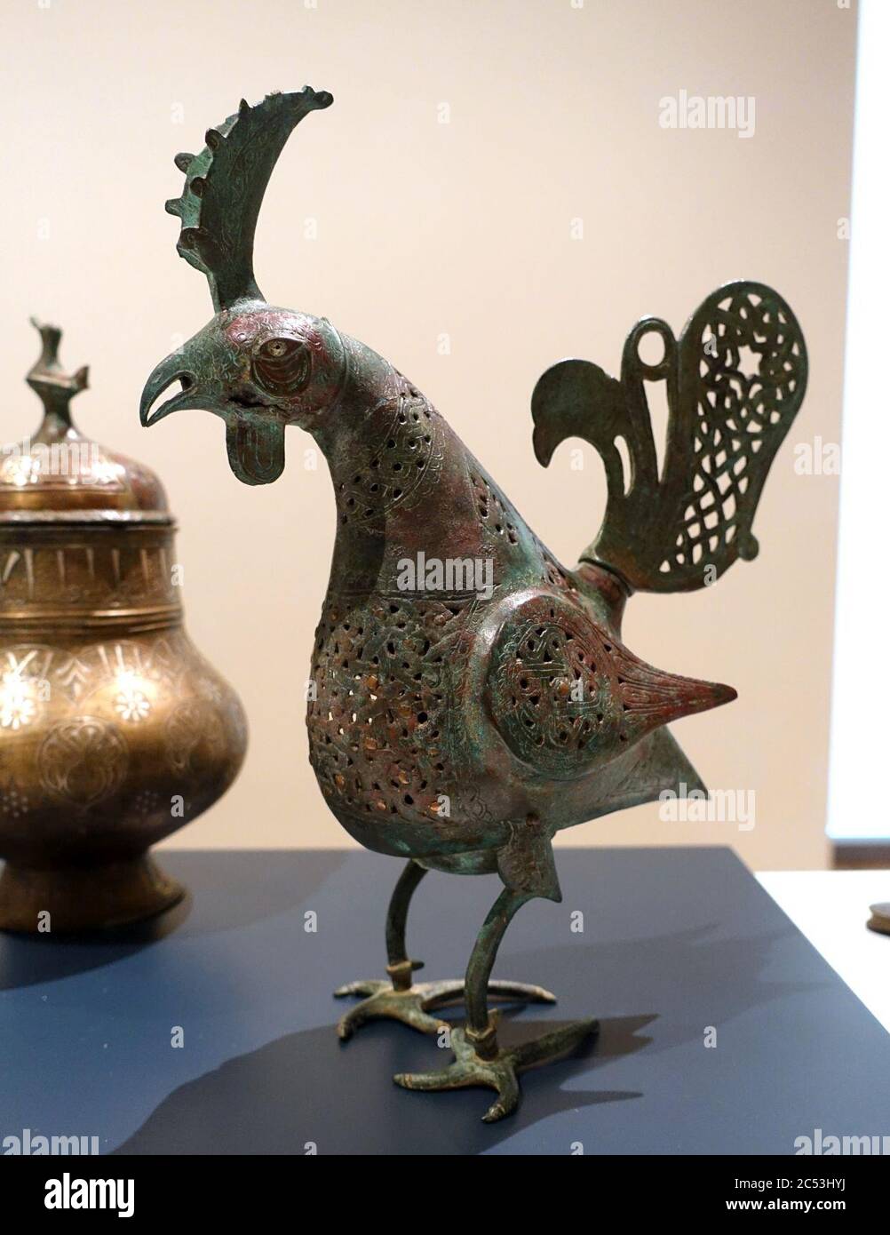 Incense burner in rooster form, eastern Iran, 11th century AD, copper ...