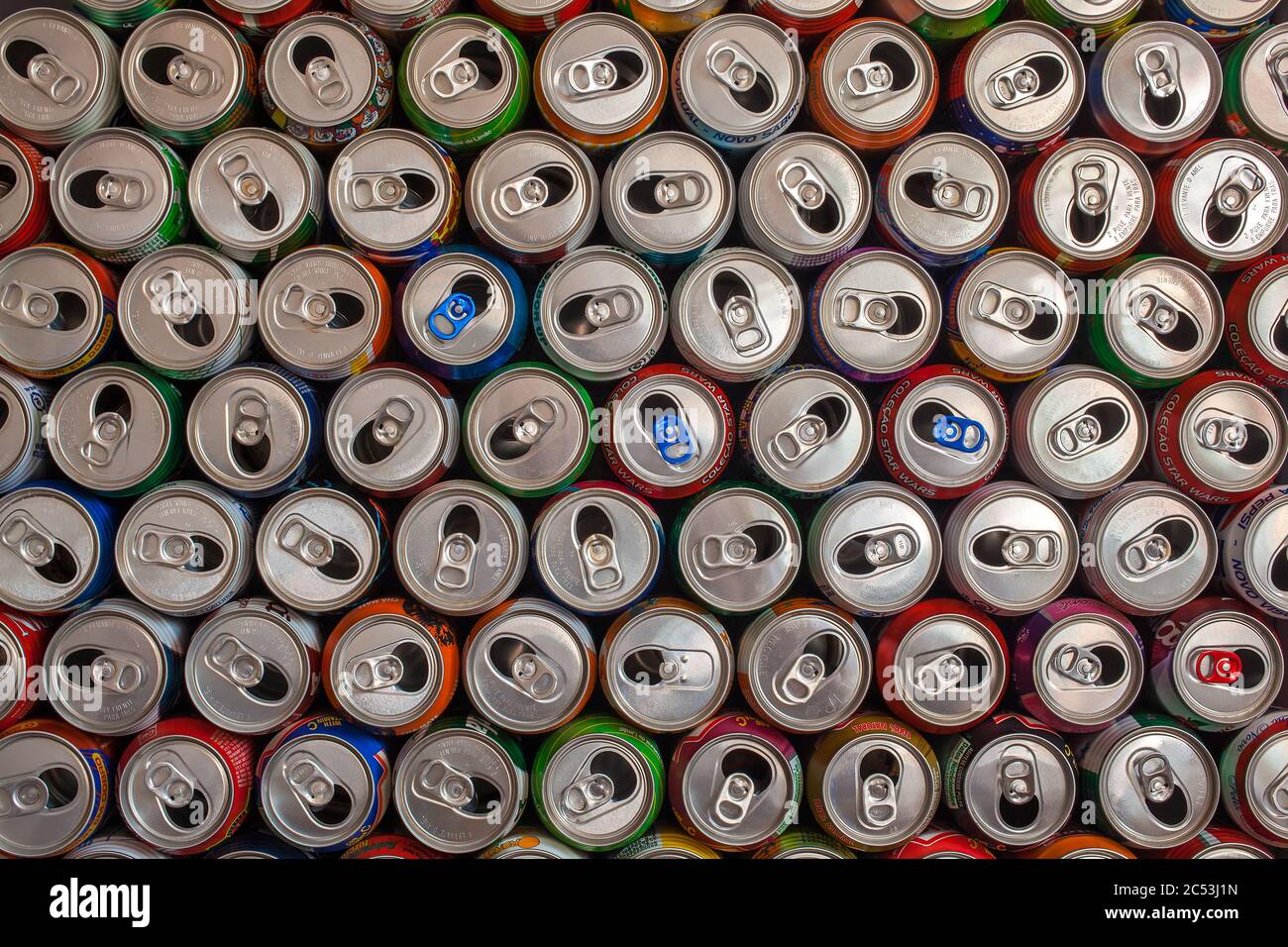 Top soda can abstract texture Stock Photo - Alamy