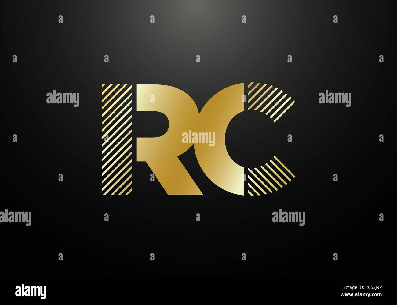 Initial Monogram Letter R C Logo Design Vector Template. R C Letter Logo Design Stock Vector ...