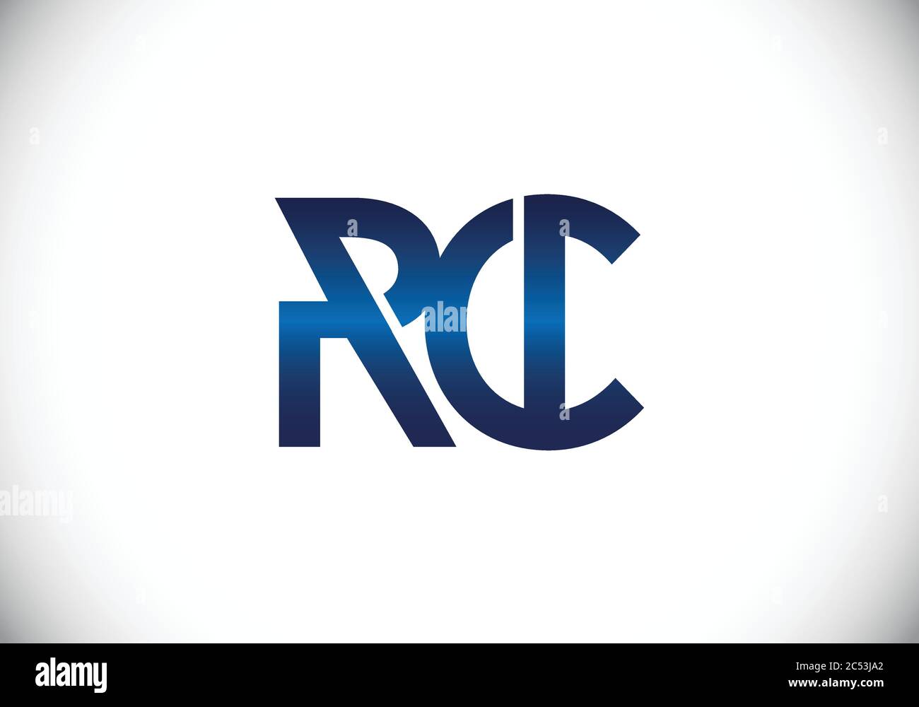 Initial Monogram Letter R C Logo Design Vector Template. R C Letter ...