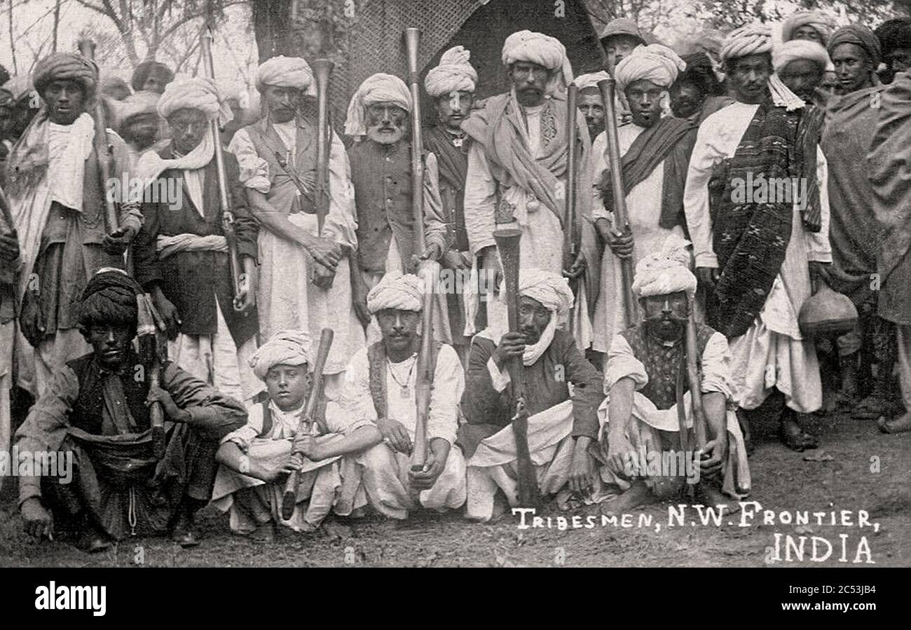India North-West Frontier tribesmen - late 19th century Stock Photo - Alamy