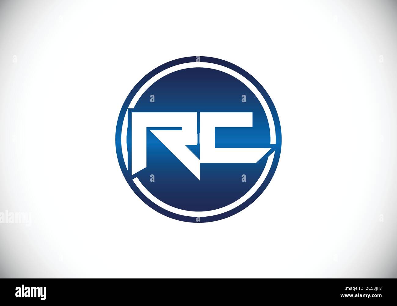 Initial Monogram Letter R C Logo Design Vector Template. R C Letter ...