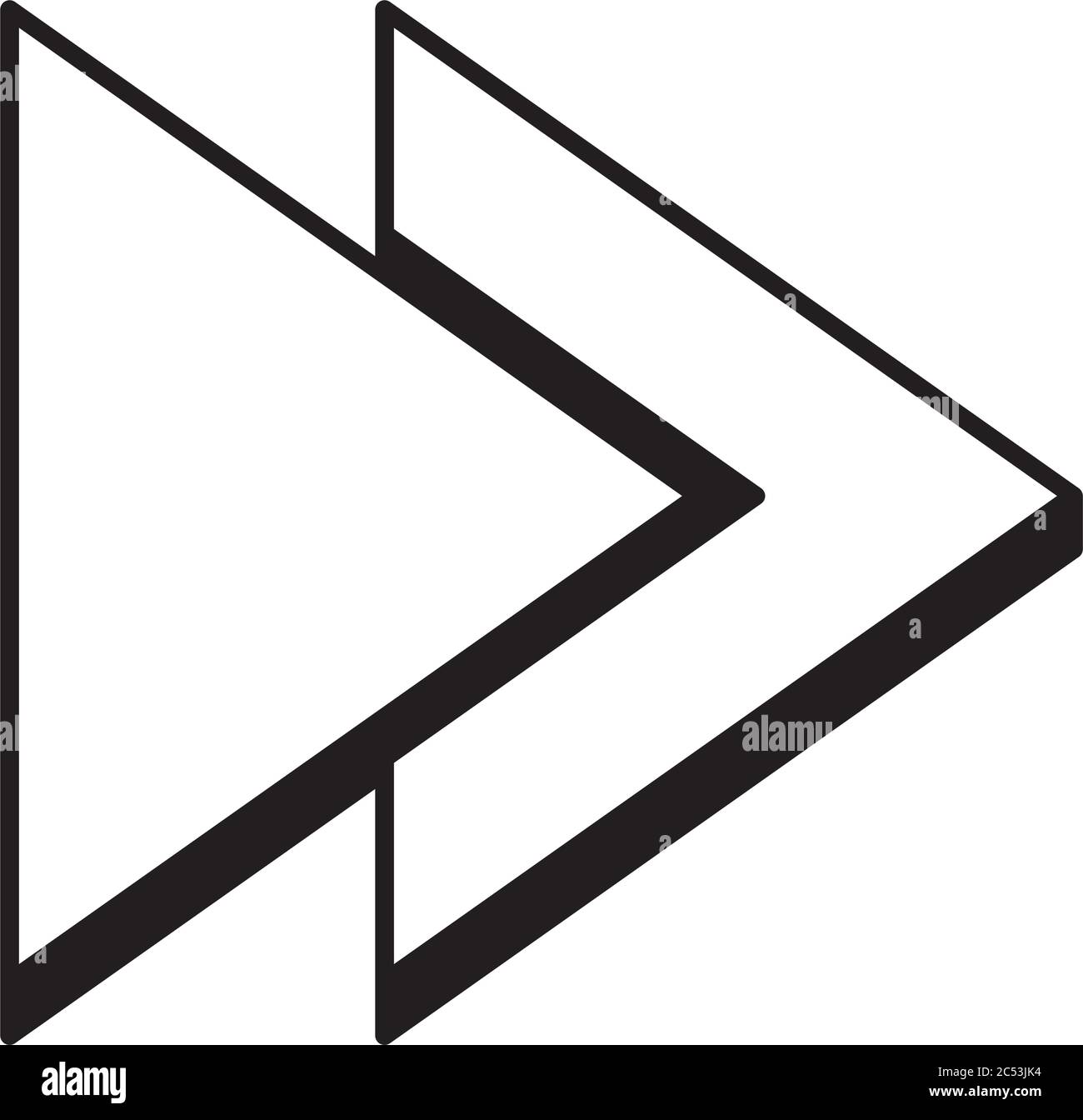 next arrows icon over white background, line style, vector illustration ...