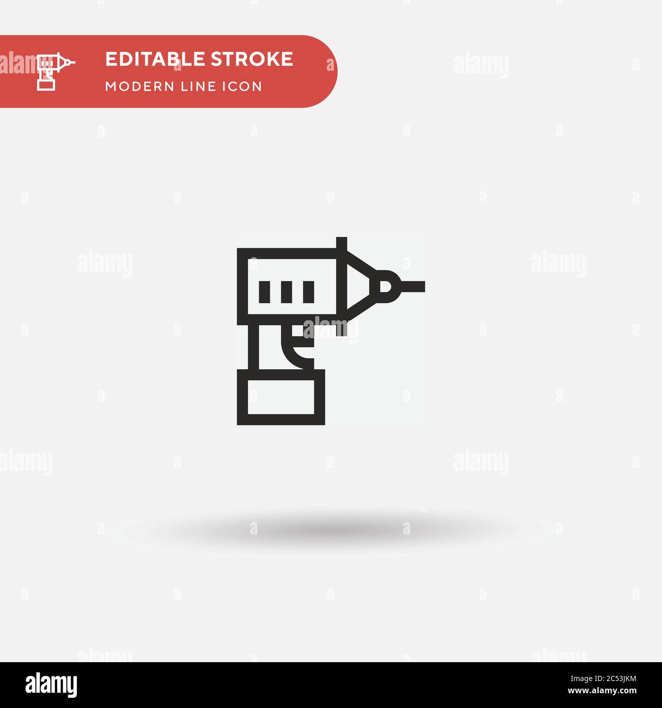 Drilling Machine Simple vector icon. Illustration symbol design ...