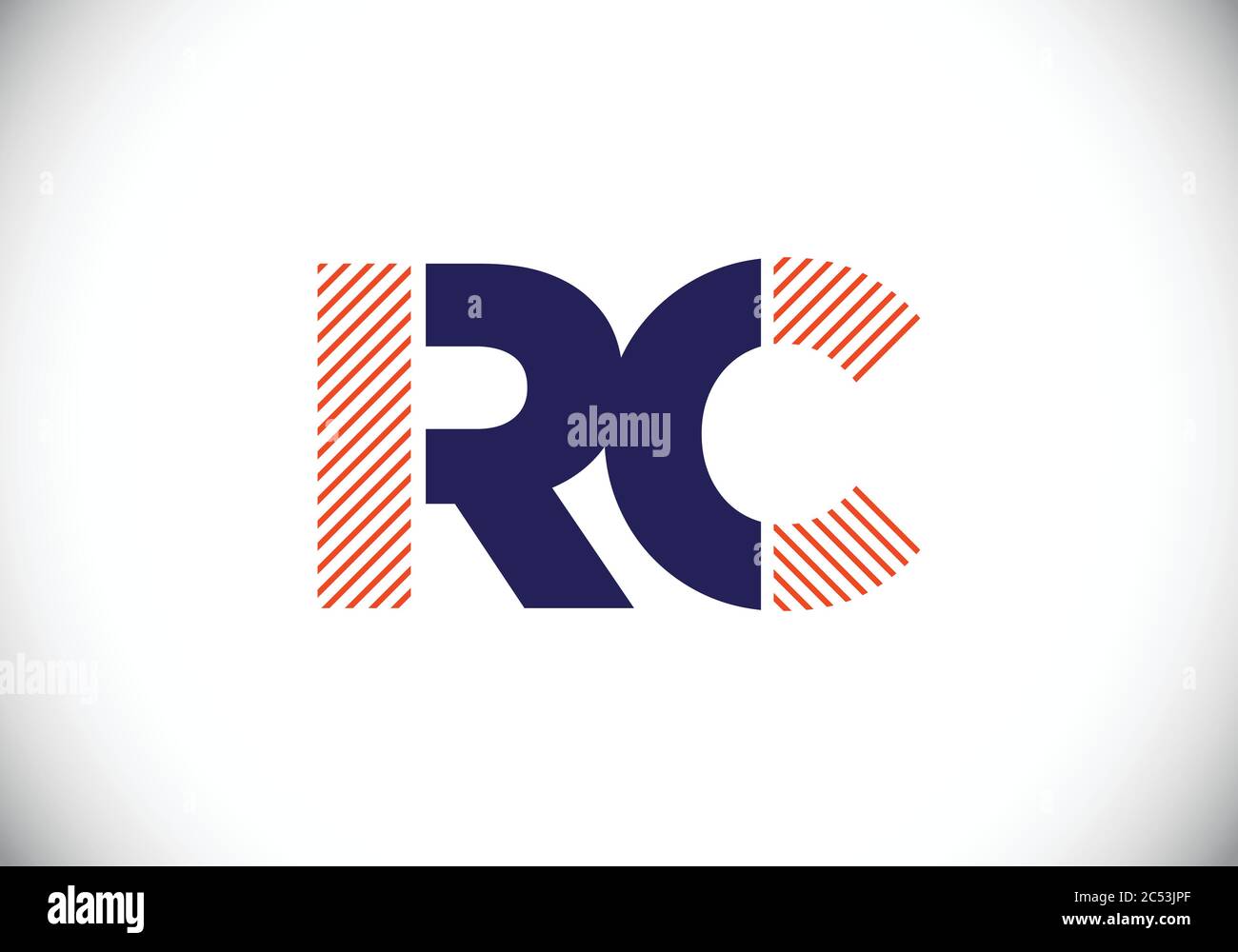 Initial Monogram Letter R C Logo Design Vector Template. R C Letter ...