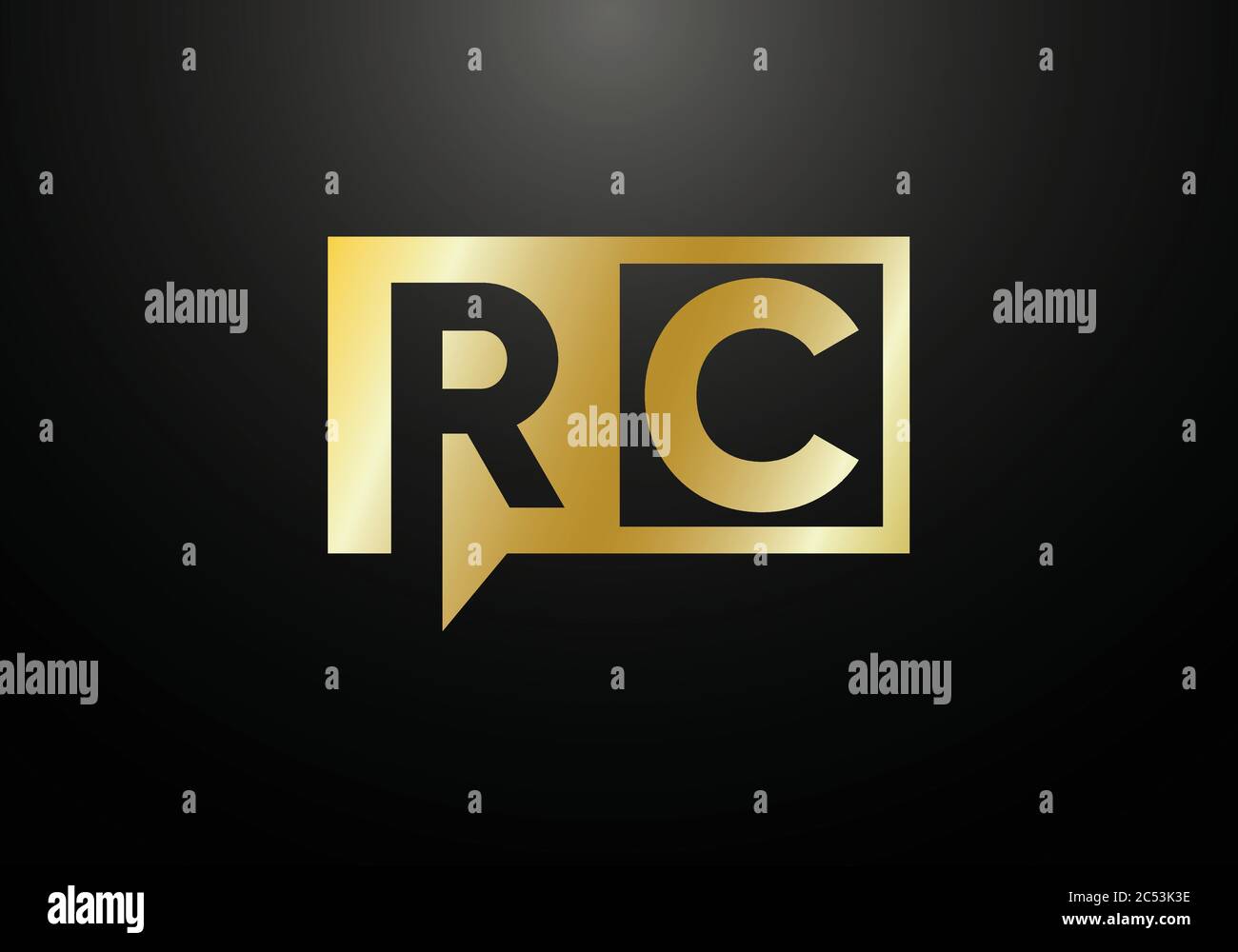 Initial Monogram Letter R C Logo Design Vector Template. R C Letter ...