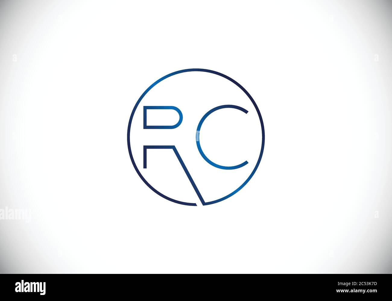 Initial Monogram Letter R C Logo Design Vector Template. R C Letter ...