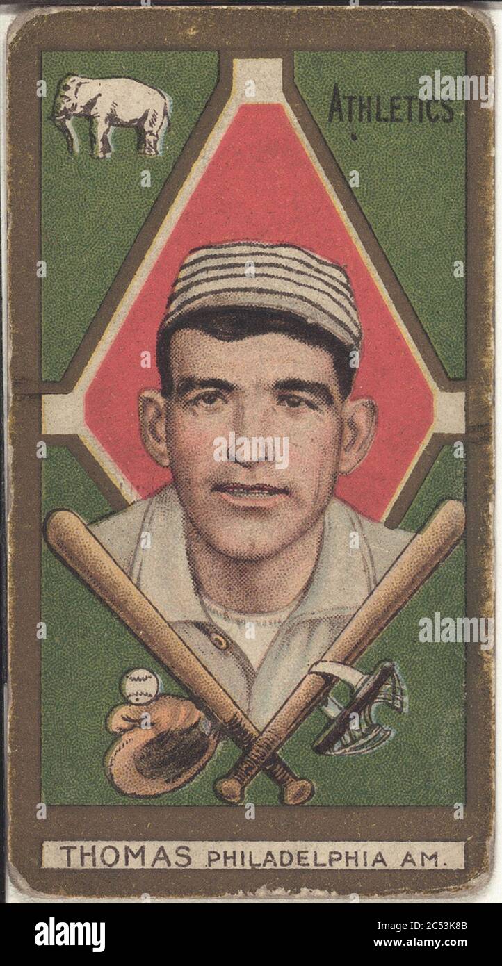 Ira Thomas, Philadelphia Athletics, baseball card portrait Stock Photo ...