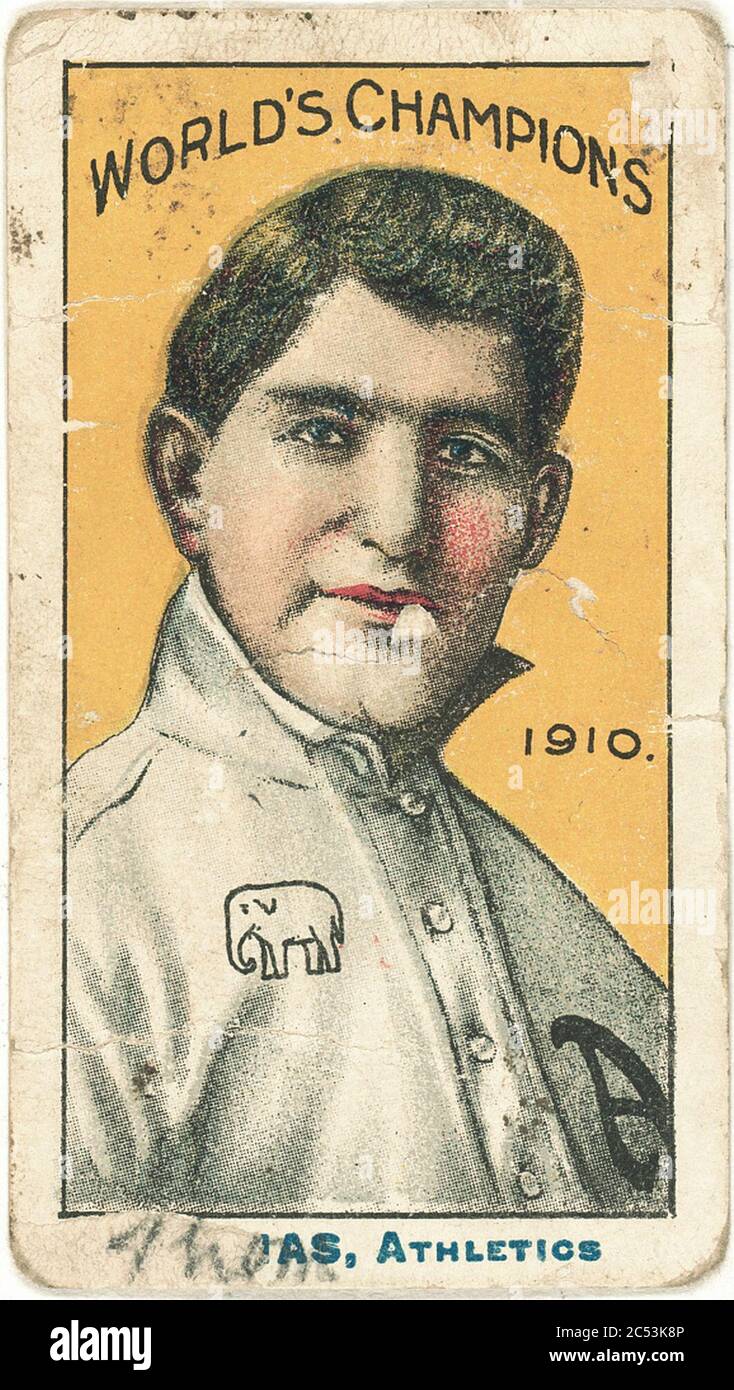 Ira Thomas, Philadelphia Athletics, baseball card portrait Stock Photo - Alamy