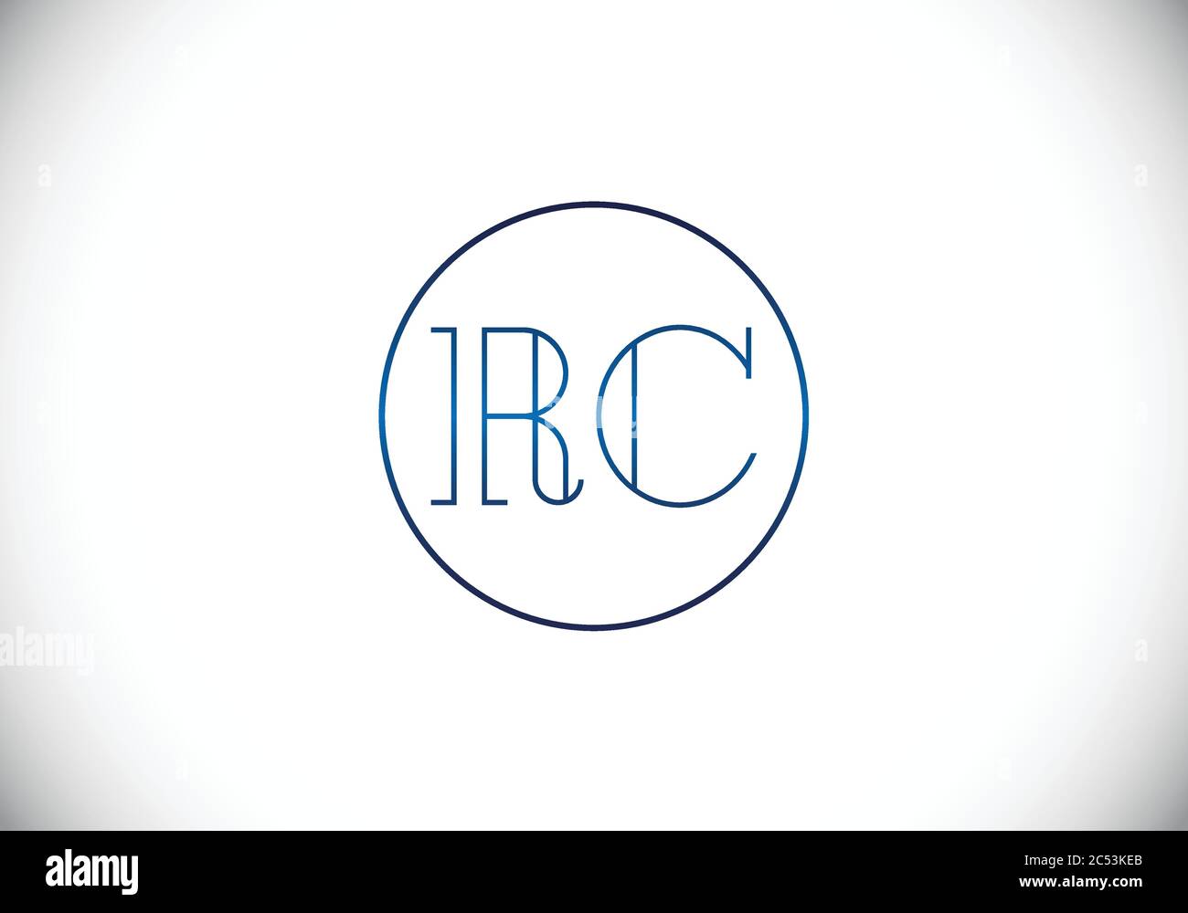 Initial Monogram Letter R C Logo Design Vector Template. R C Letter ...
