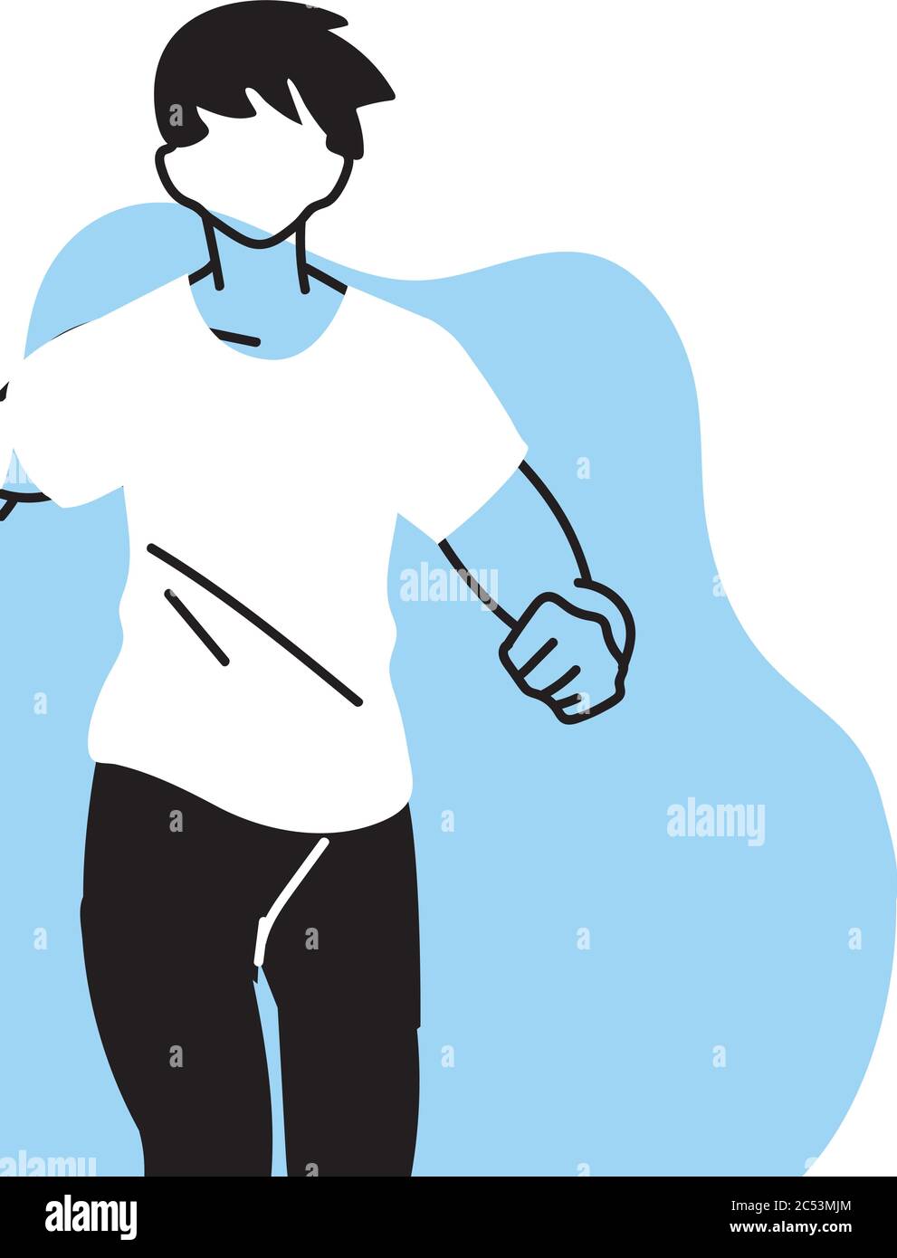 man avatar running design, Marathon athlete training and fitness theme ...