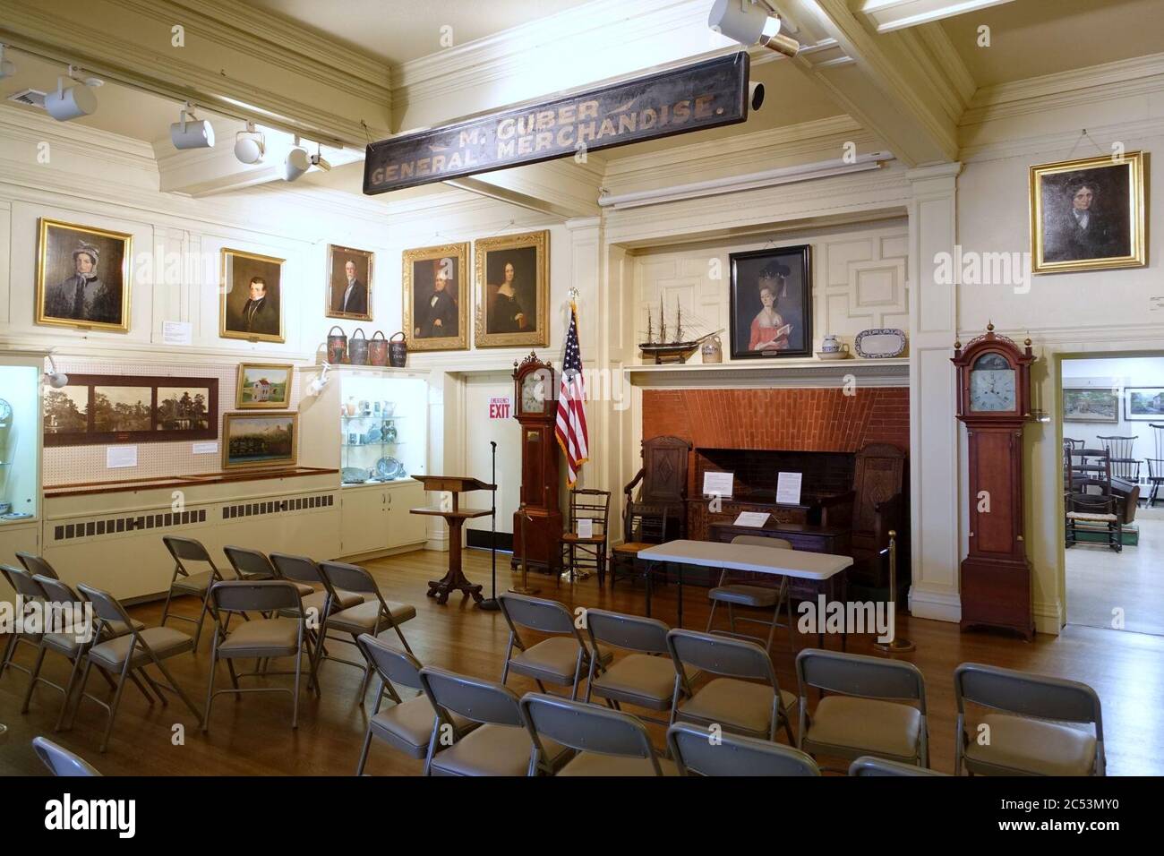 Interior view - Dedham Historical Society - Dedham Massachusetts Stock ...