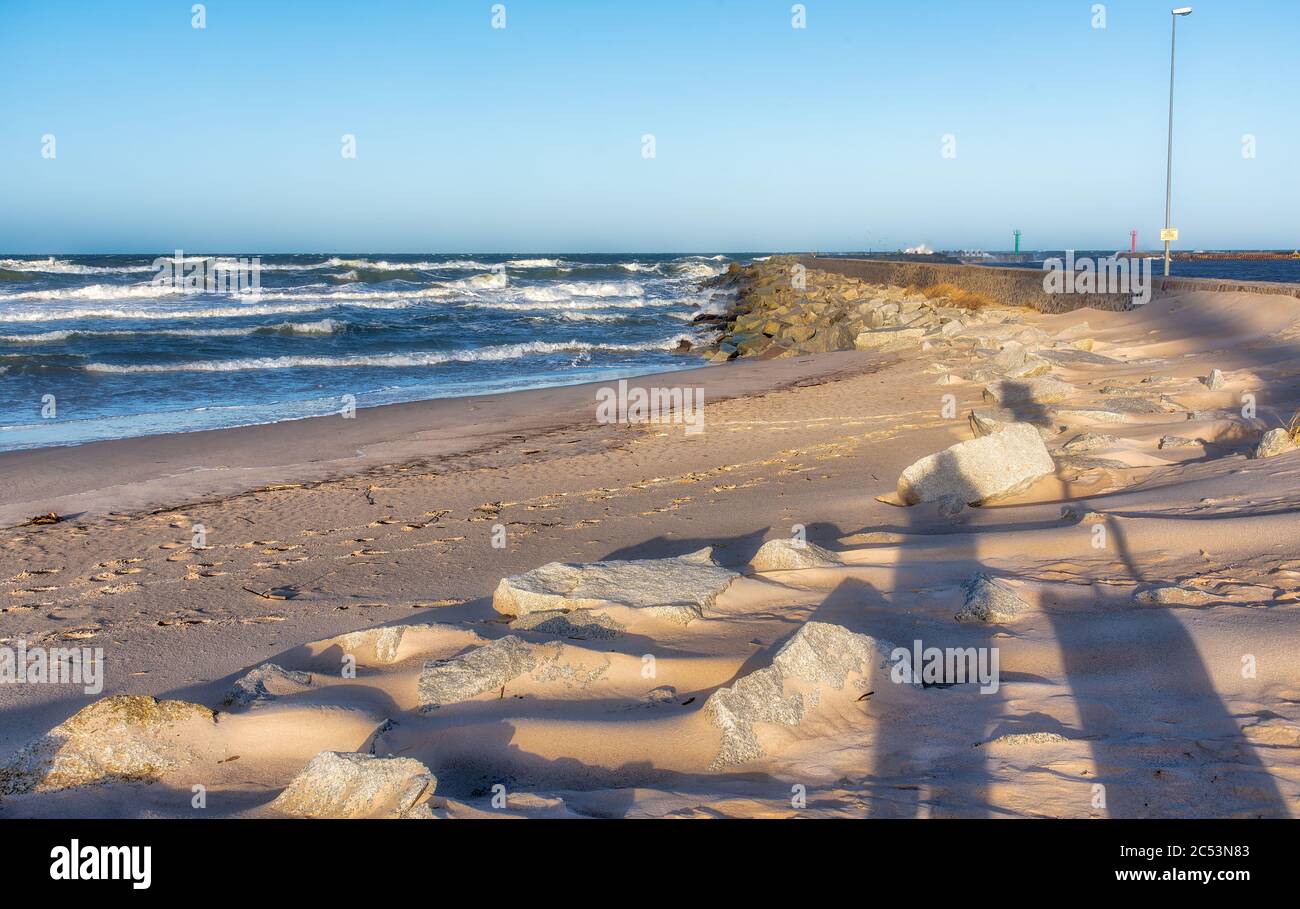 Promenade in Darlowko on the Baltic Sea Stock Photo - Alamy