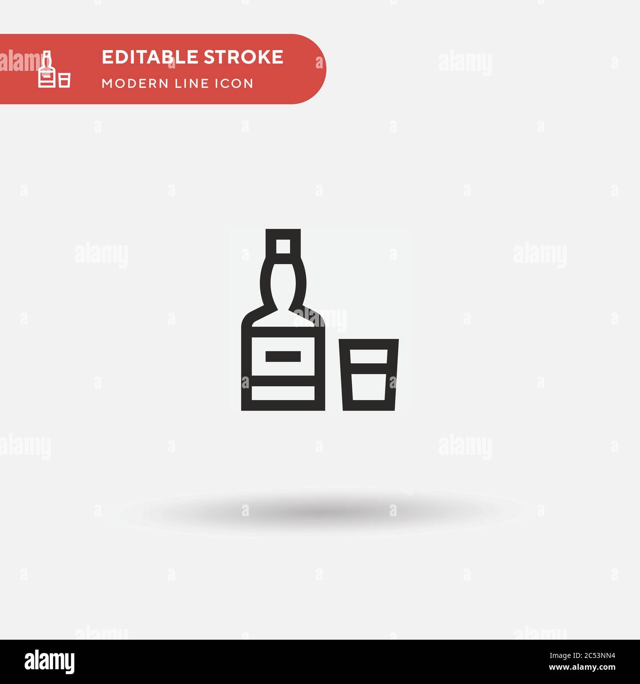 Whiskey Simple vector icon. Illustration symbol design template for web ...