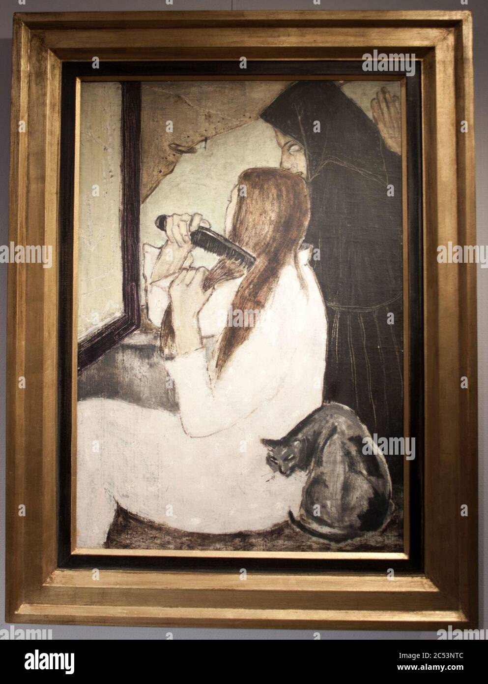 Imre Ámos - Combing her head Stock Photo - Alamy