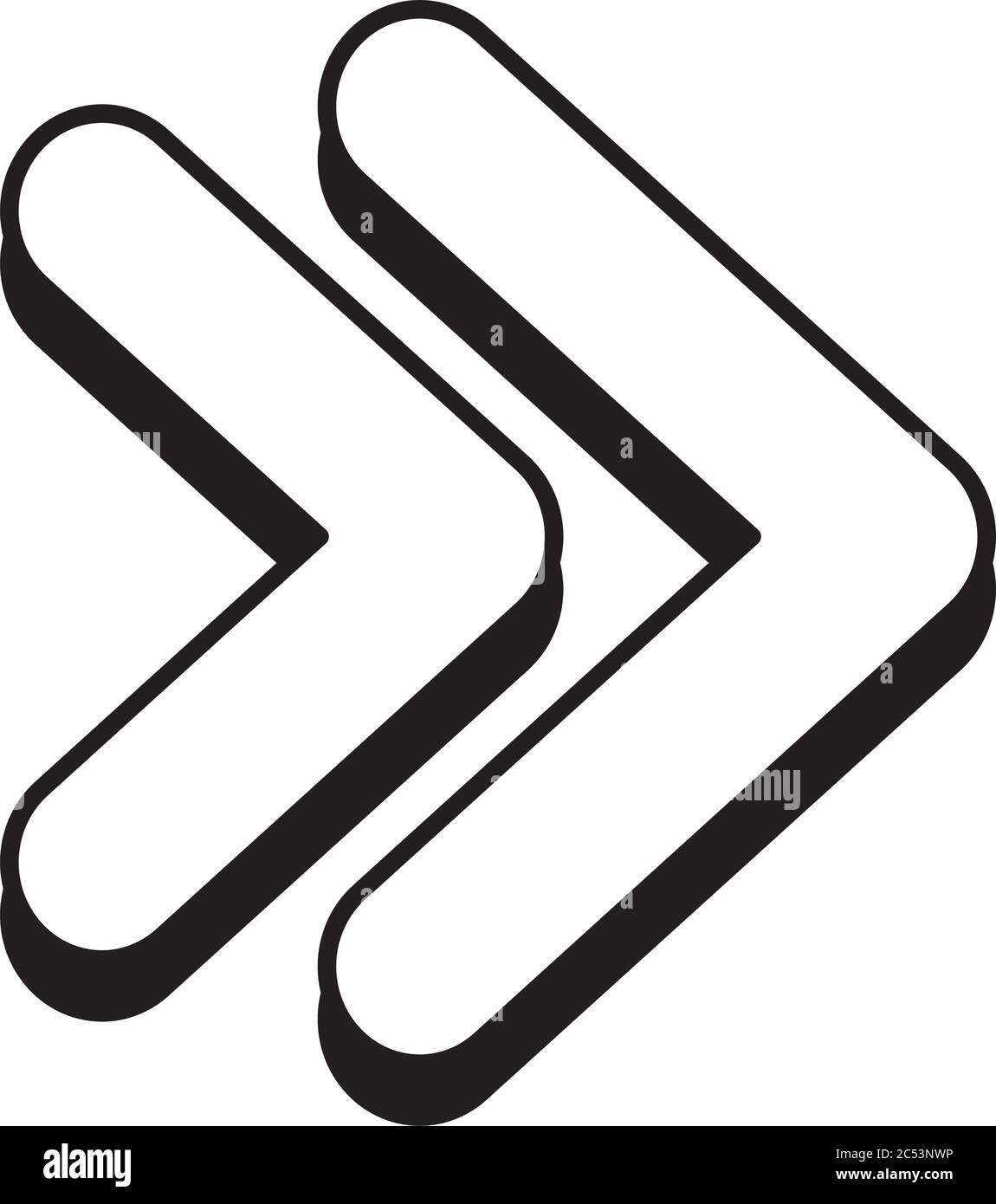 send to the last arrows icon over white background, line style, vector ...