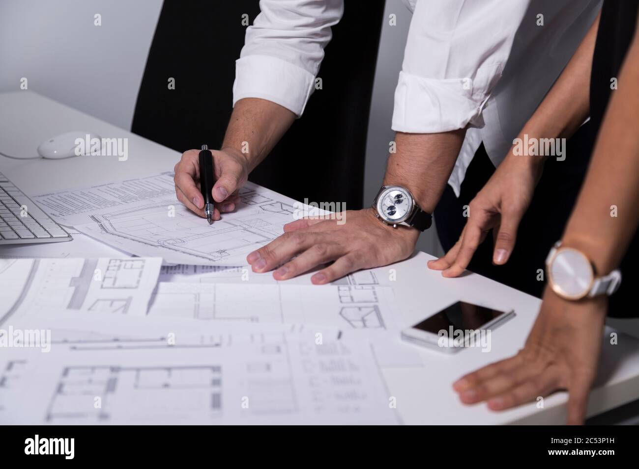 Architects photo session in their office Stock Photo - Alamy