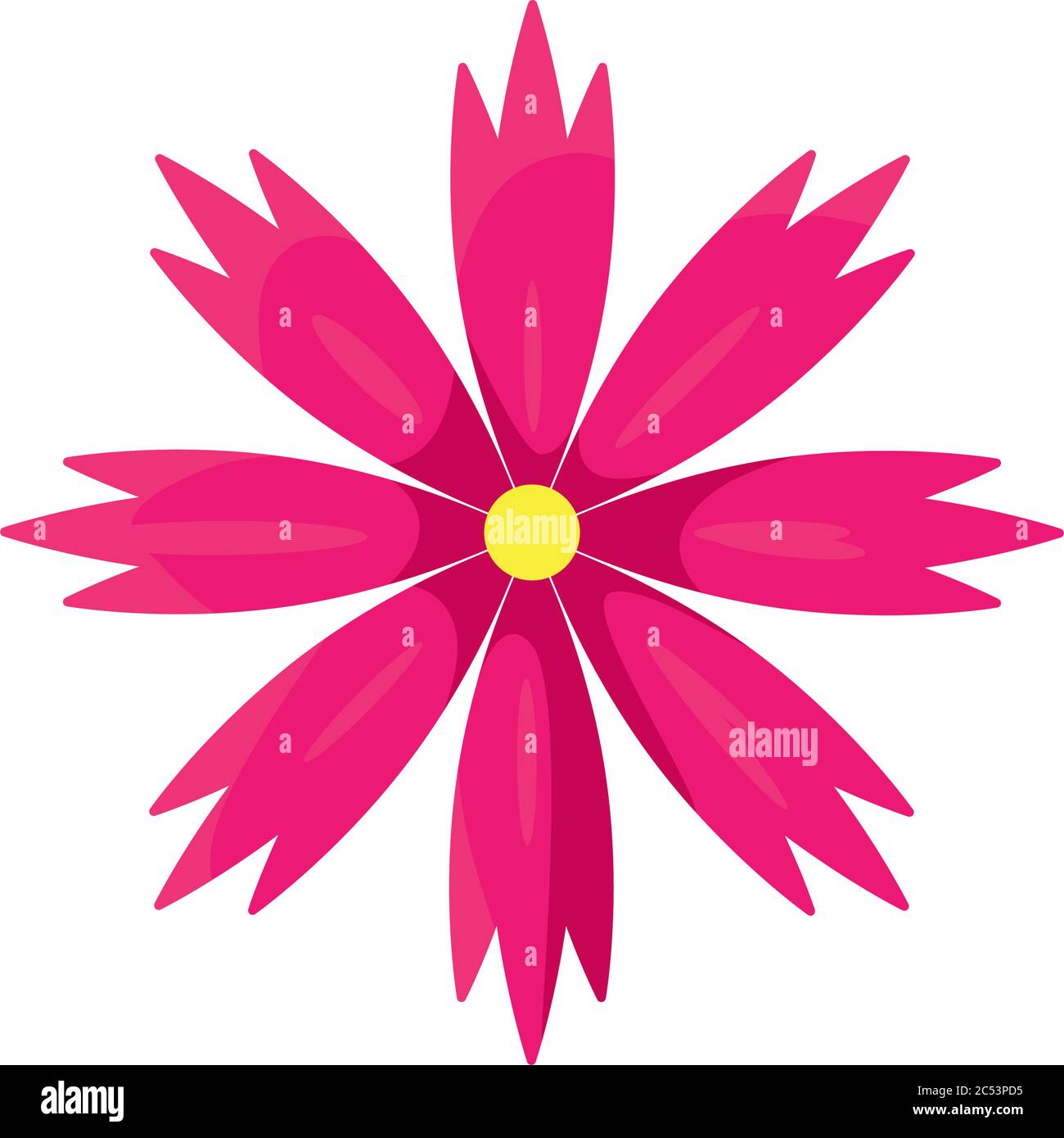 pink flower icon over white background, colorful design, vector ...