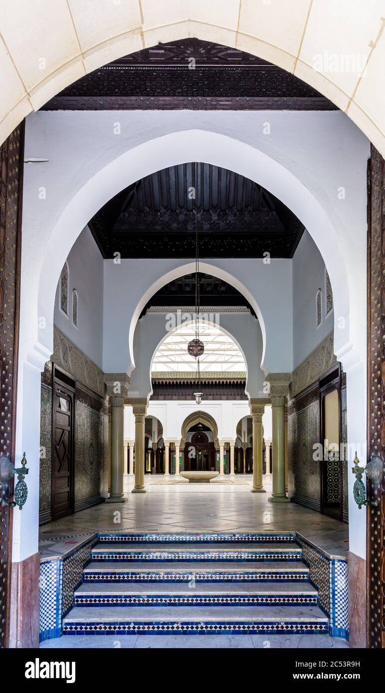 Front view of the corridor leading from the interior garden to the ...