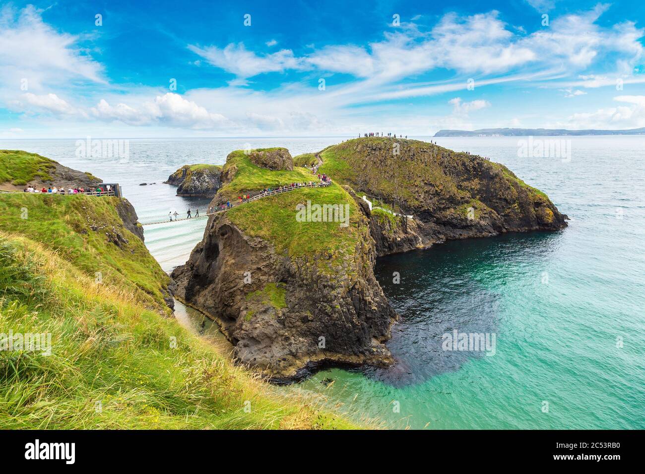 Carrick-A-Rede rope bridge, Northern Ireland, United Kingdom Stock ...