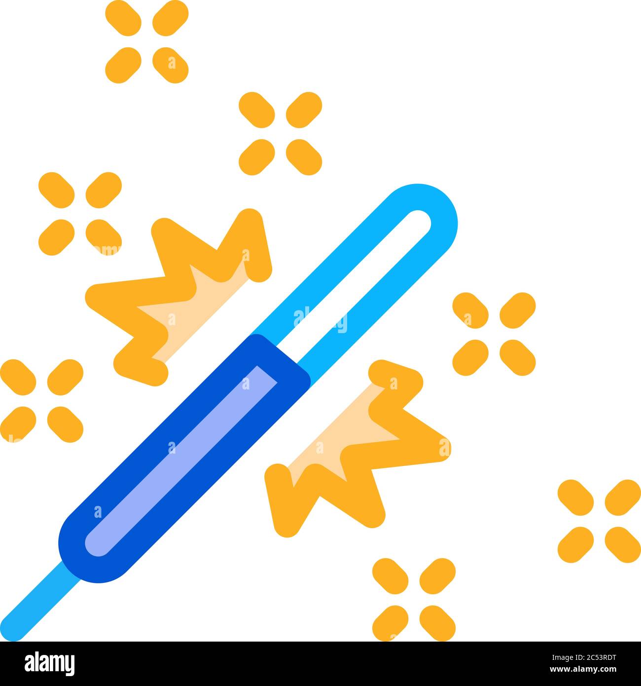 firework sparkler icon vector outline illustration Stock Vector Image ...