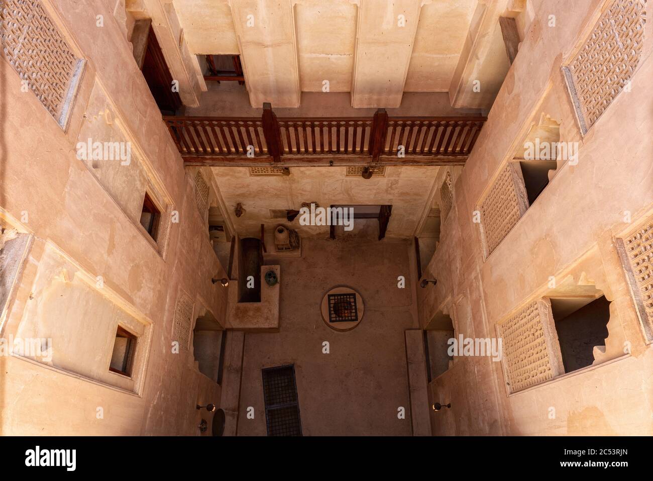 Oasis city, oldest royal city of Oman, fortress, fort, castle, mud ...