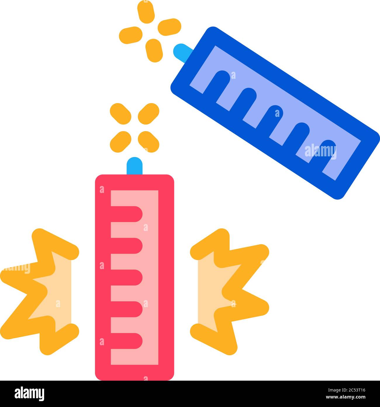 explosive firework icon vector outline illustration Stock Vector Image ...