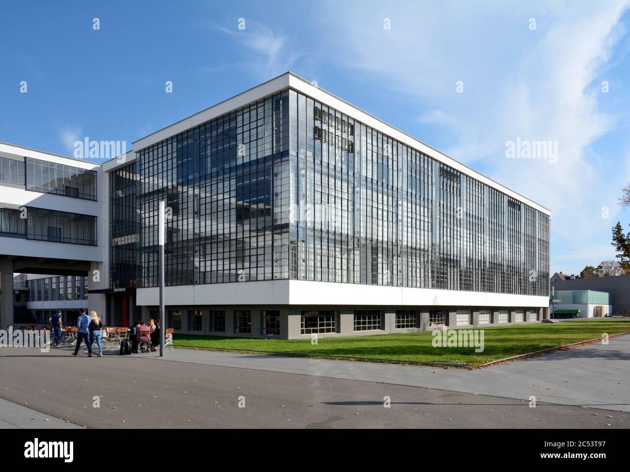 Visiting the bauhaus building dessau germany hi-res stock photography ...