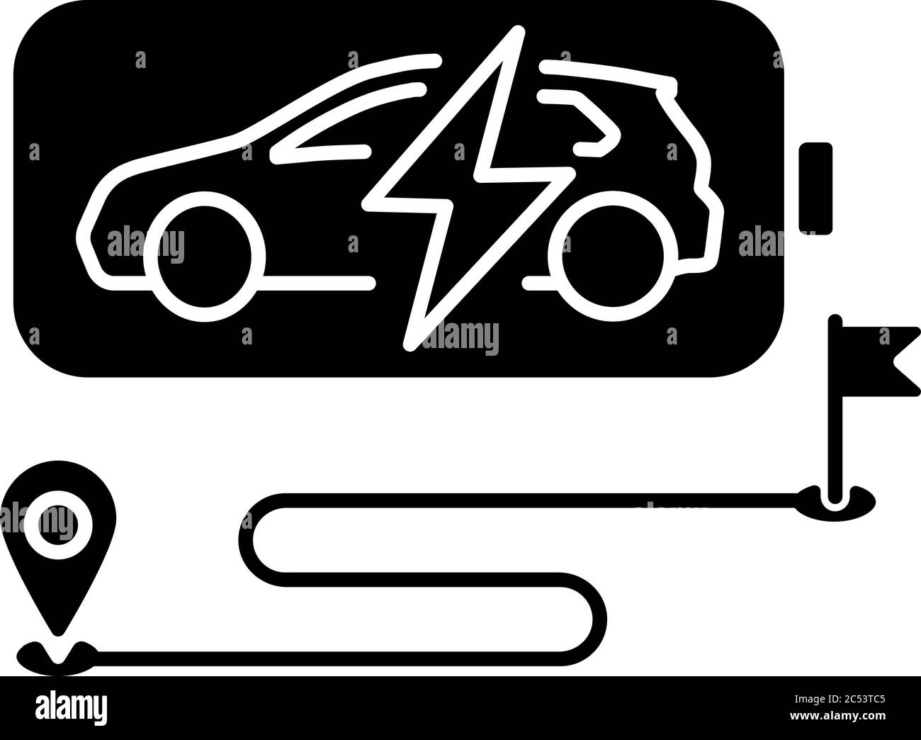 Battery range black glyph icon Stock Vector Image & Art - Alamy