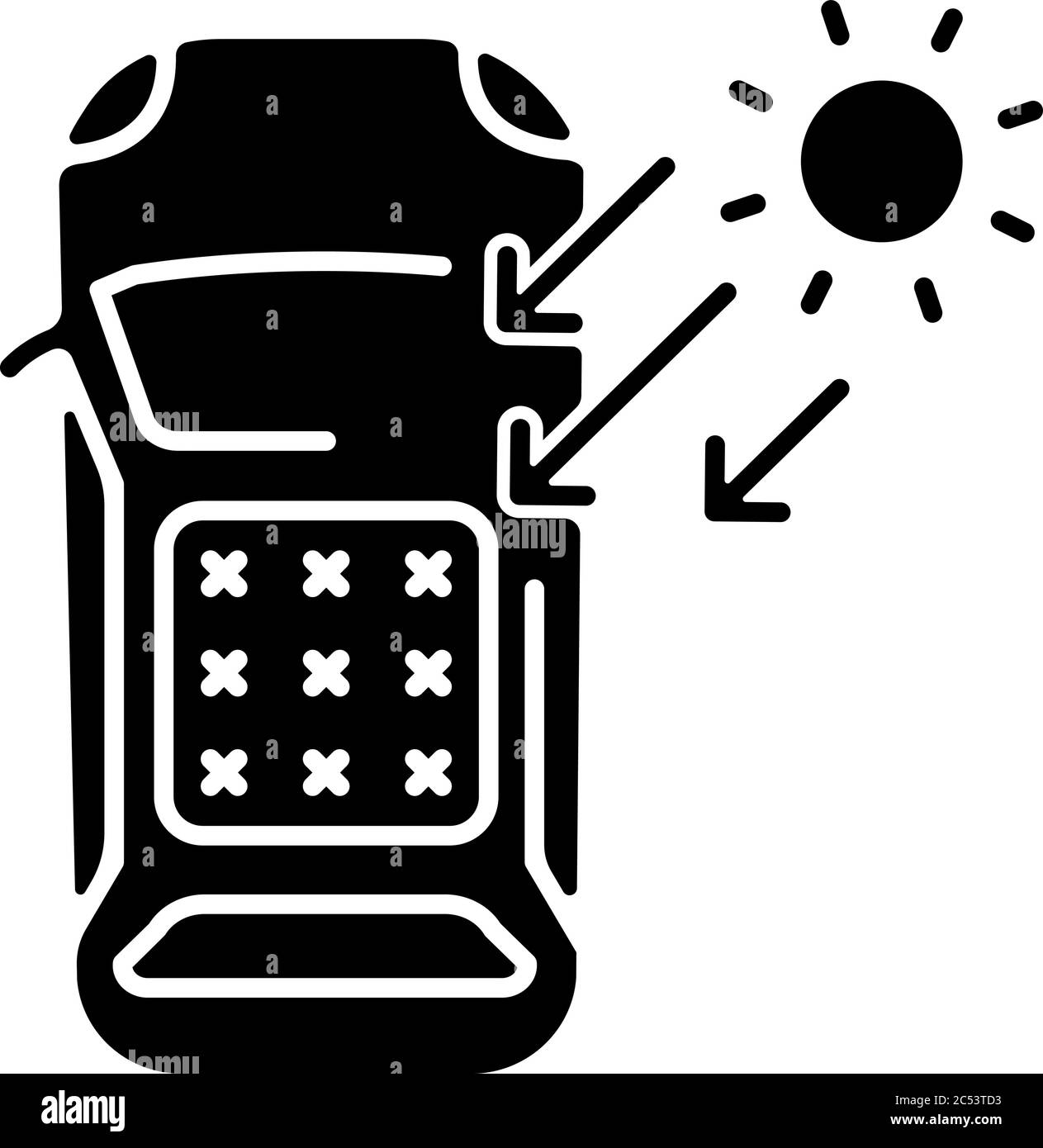 Solar car black glyph icon Stock Vector Image & Art - Alamy