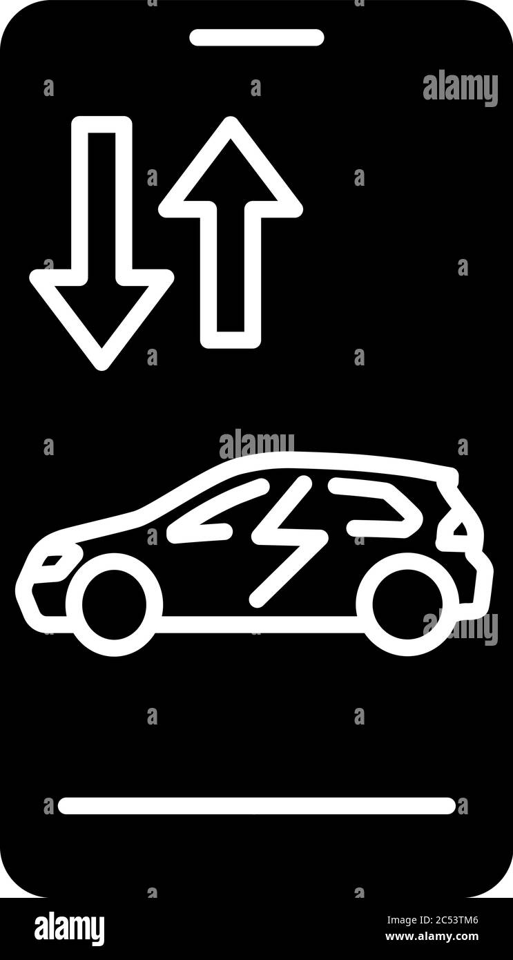 Remote car access black glyph icon Stock Vector Image & Art - Alamy