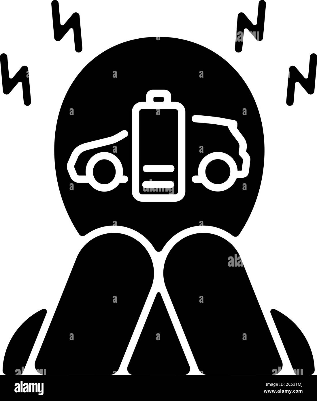 Range anxiety black glyph icon Stock Vector Image & Art - Alamy