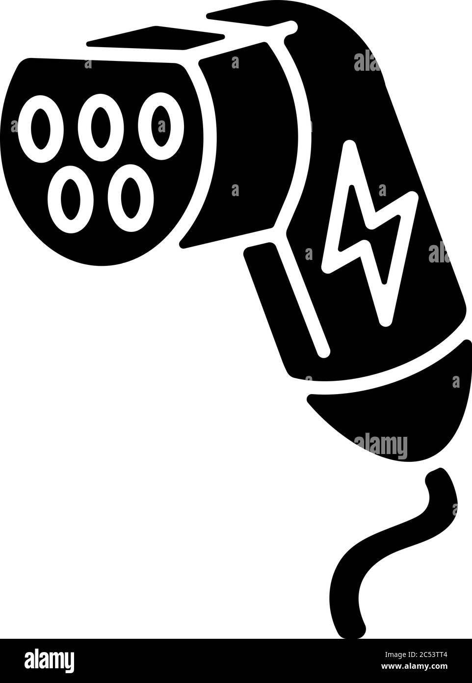 EV charging plug black glyph icon Stock Vector Image & Art - Alamy