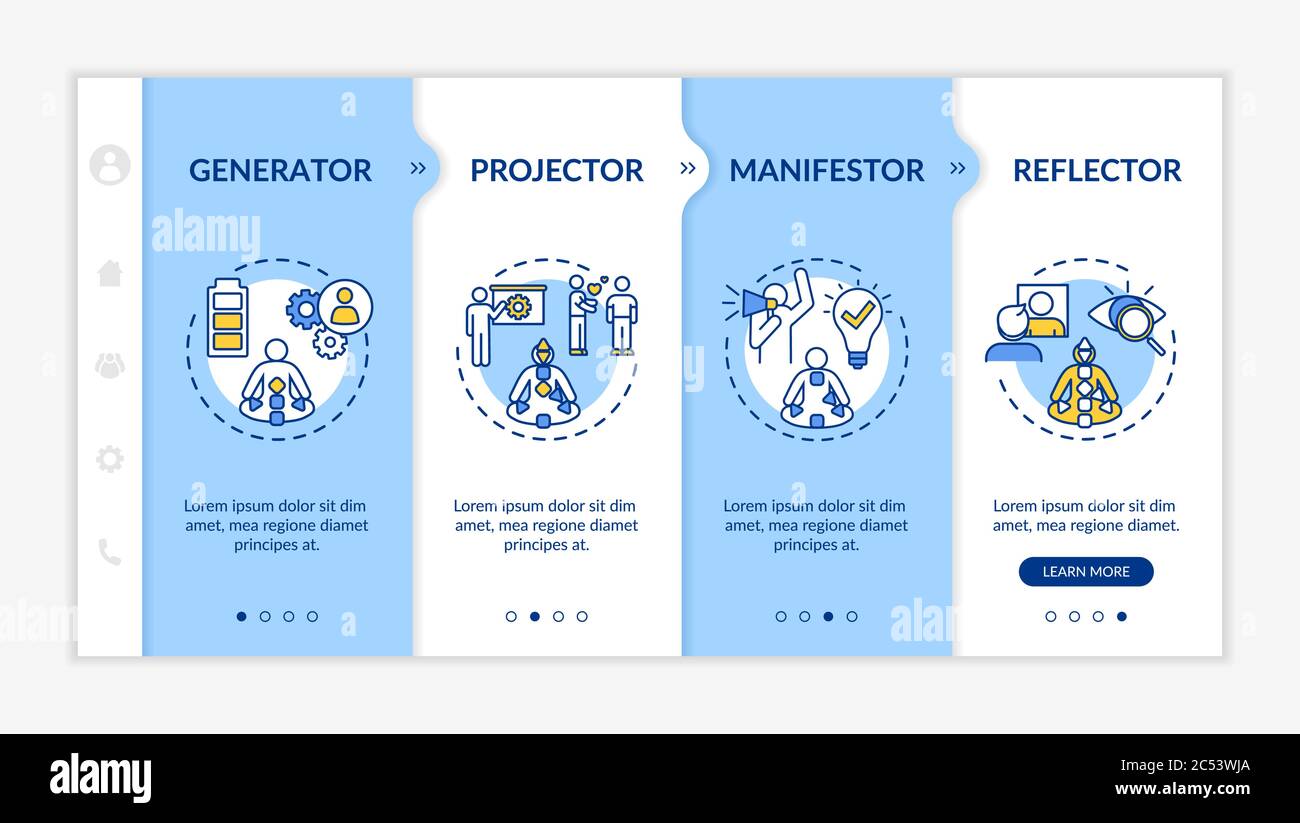 Human design classification onboarding vector template Stock Vector ...