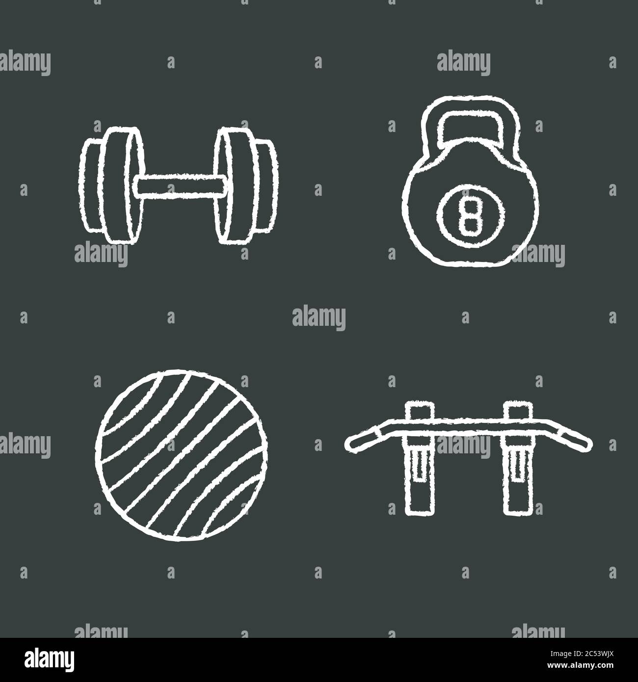 Gym workout pull white background Stock Vector Images - Alamy