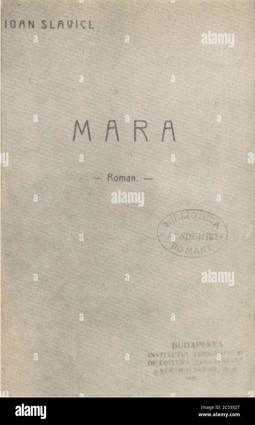 Ioan Slavici - Mara 1906 Stock Photo - Alamy