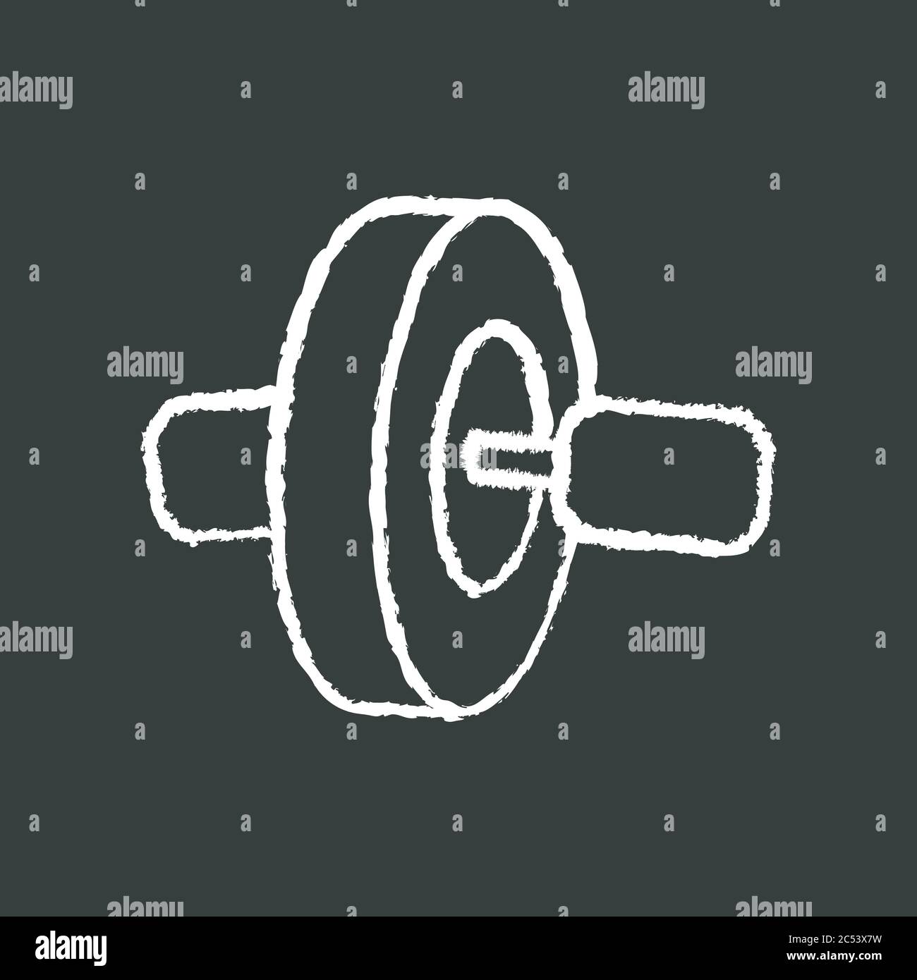 Ab roll chalk white icon on black background Stock Vector Image & Art ...
