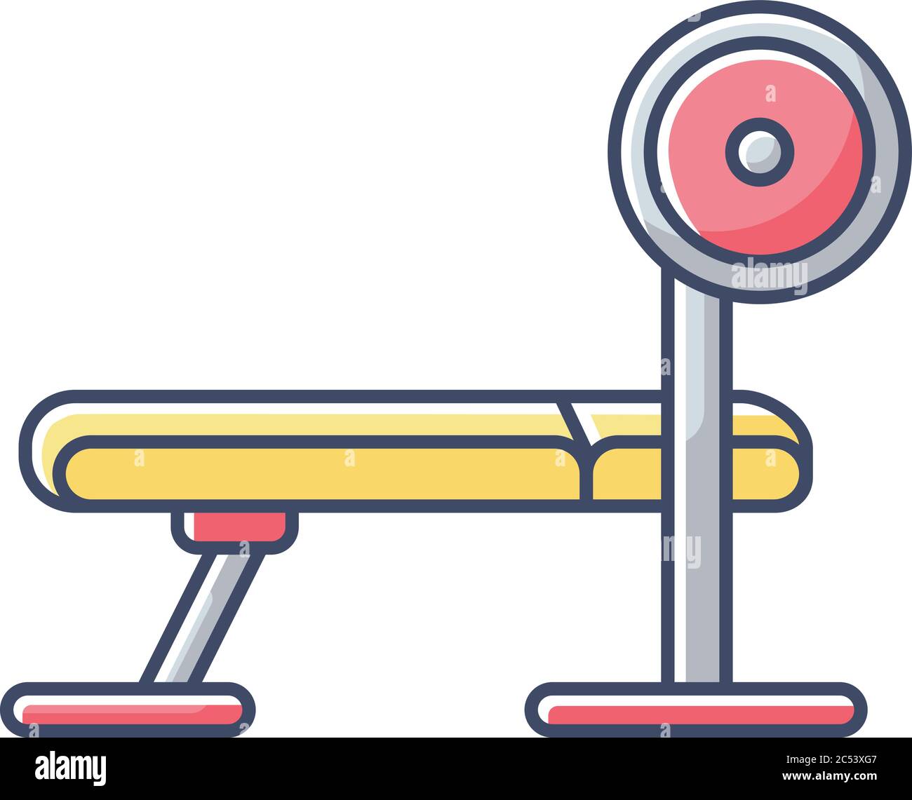 Weight bench RGB color icon Stock Vector Image & Art - Alamy