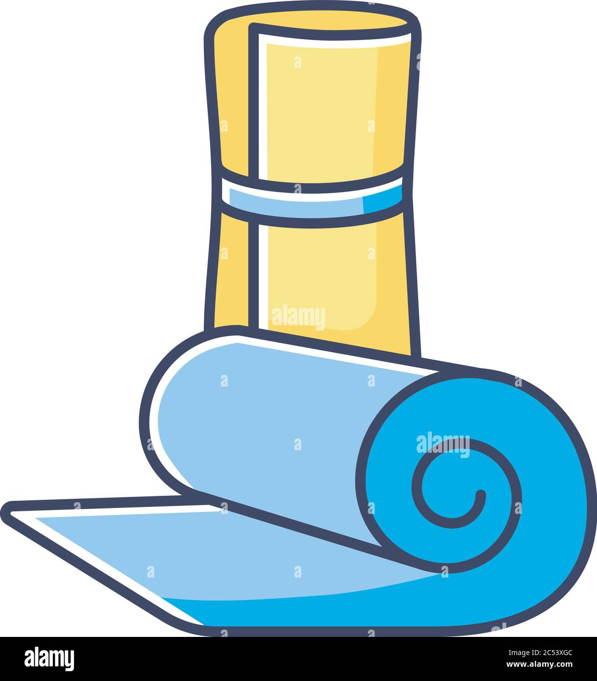 Gym mat icon outline Cut Out Stock Images & Pictures - Alamy