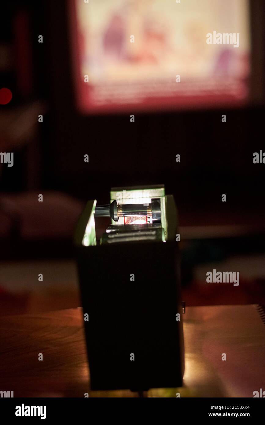 Photo of the included vintage retro slide projector for viewing slides ...