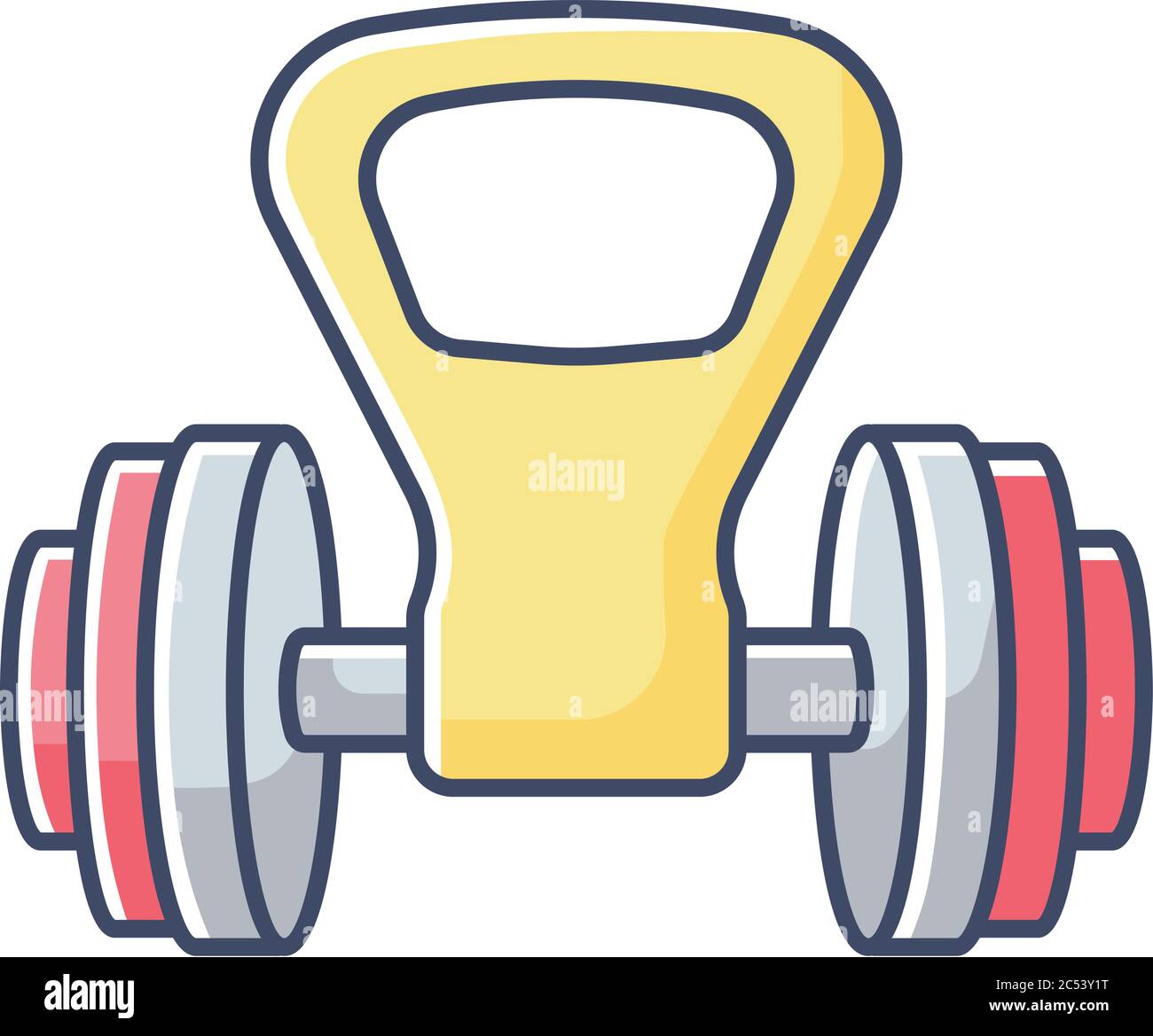 Kettlebell handle RGB color icon Stock Vector Image & Art - Alamy