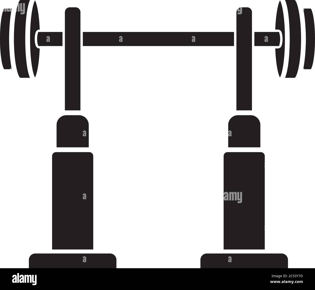 Barbell glyph icon sport Cut Out Stock Images & Pictures - Alamy