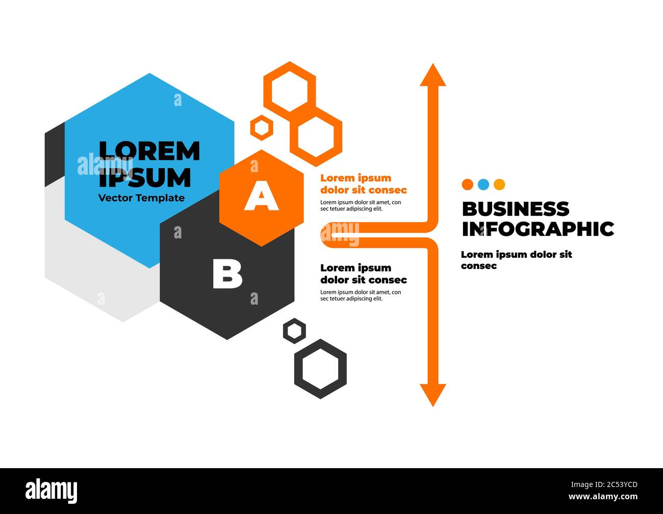 Infographic elements for business concept. Dynamic geometric shapes ...