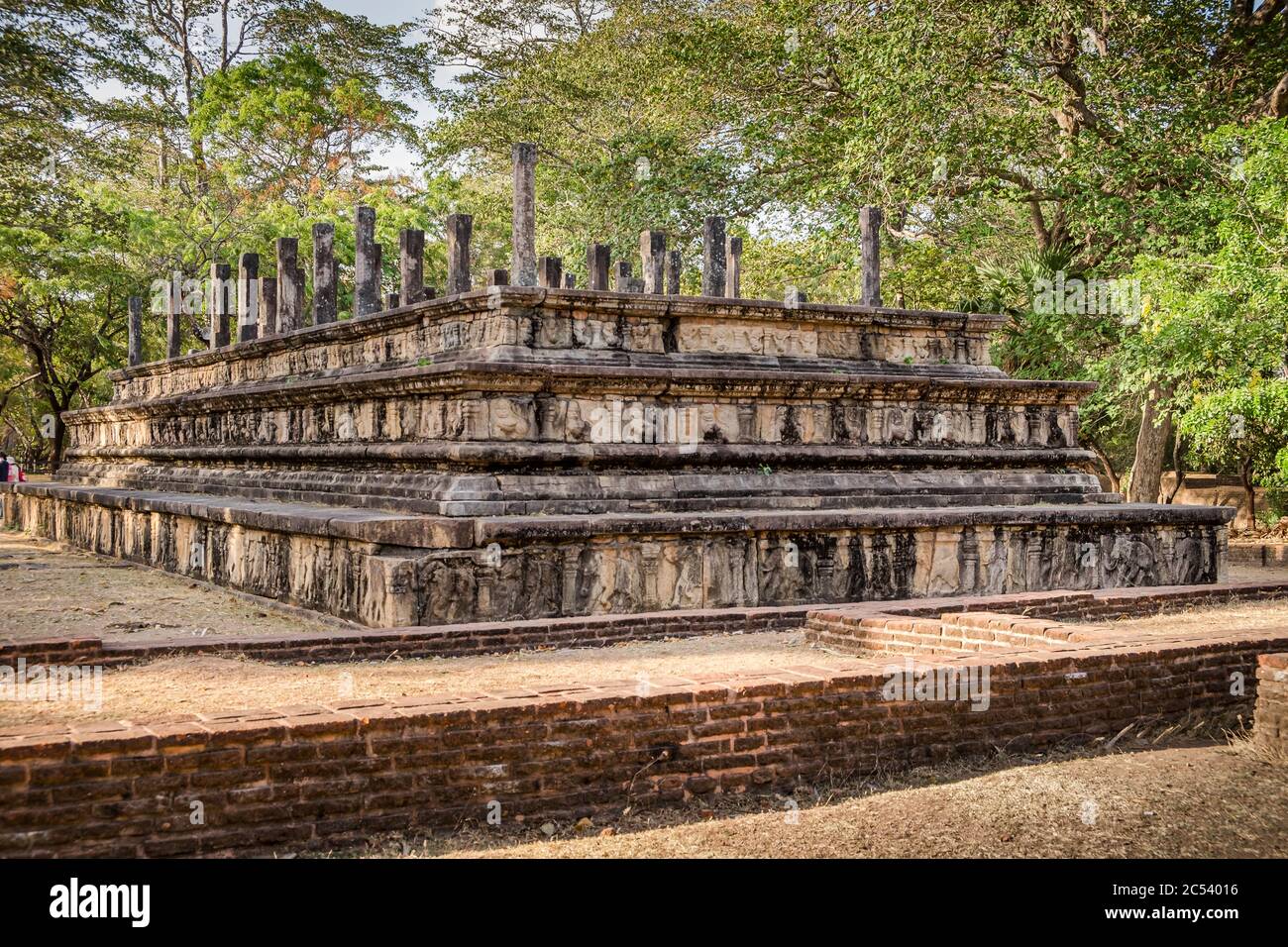 The ancient capital of Sri Lanka, Polonnaruwa, ruin of a temple Stock ...