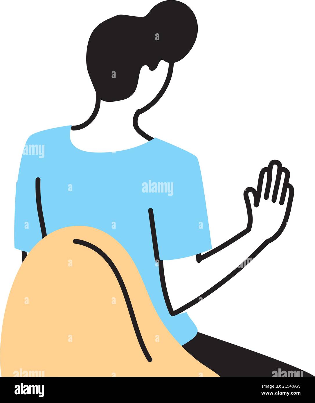 Avatar man on chair back view design, Boy male person people human ...