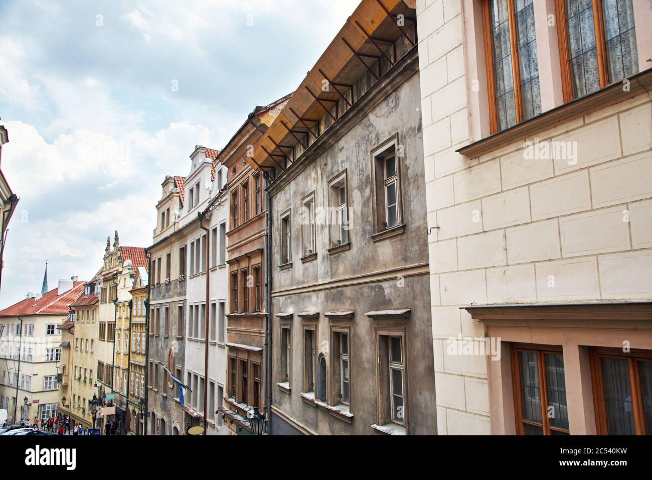 typical European city street. landscape of old Europe Stock Photo - Alamy