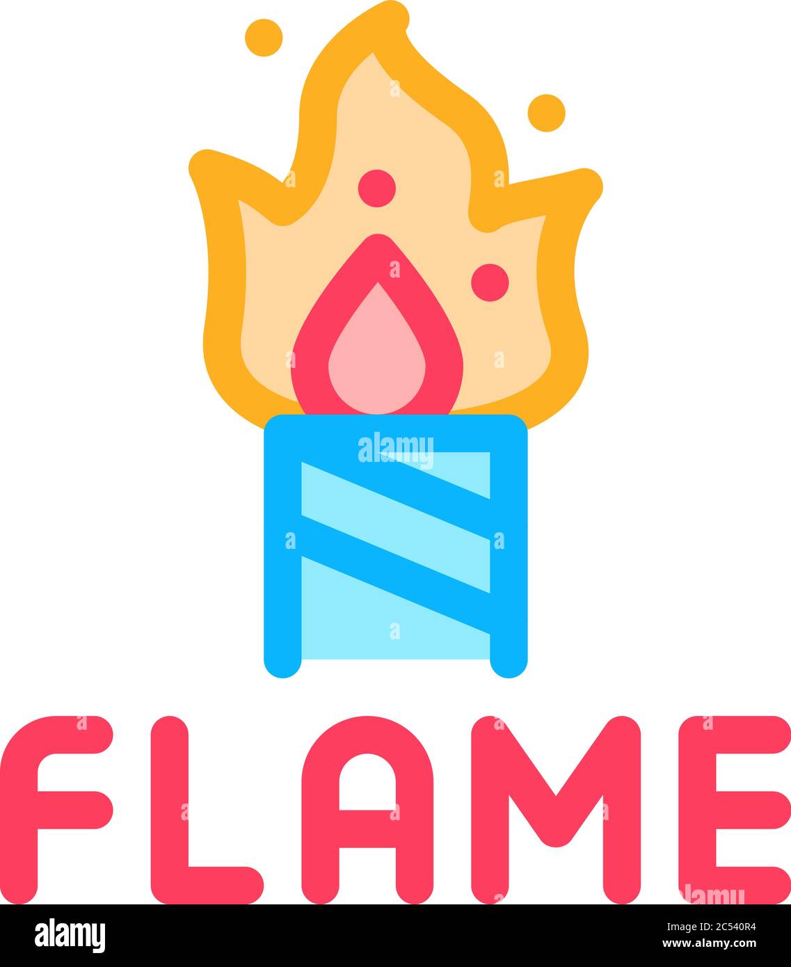 firework flame icon vector outline illustration Stock Vector Image ...