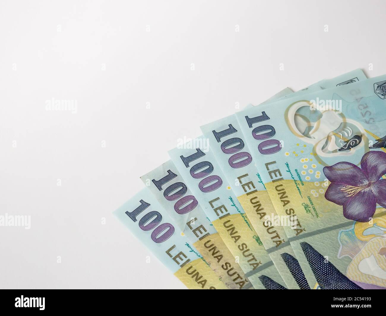 100 lei banknotes hi-res stock photography and images - Alamy